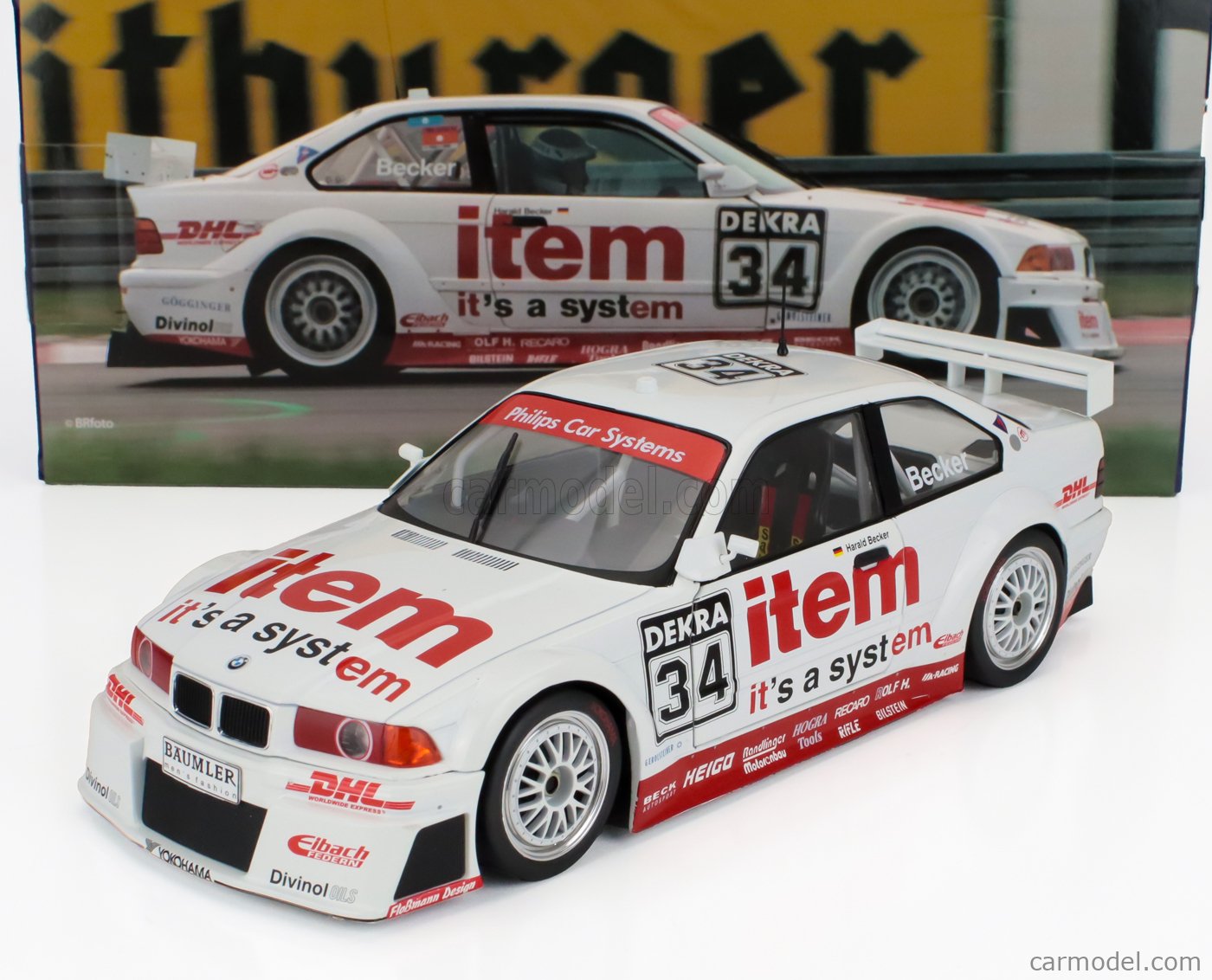 WERK83 W1800702 Scale 1/18 | BMW 3-SERIES 325i COUPE (E36) TEAM WS-DHL N 34 DTM SEASON 1994 ...