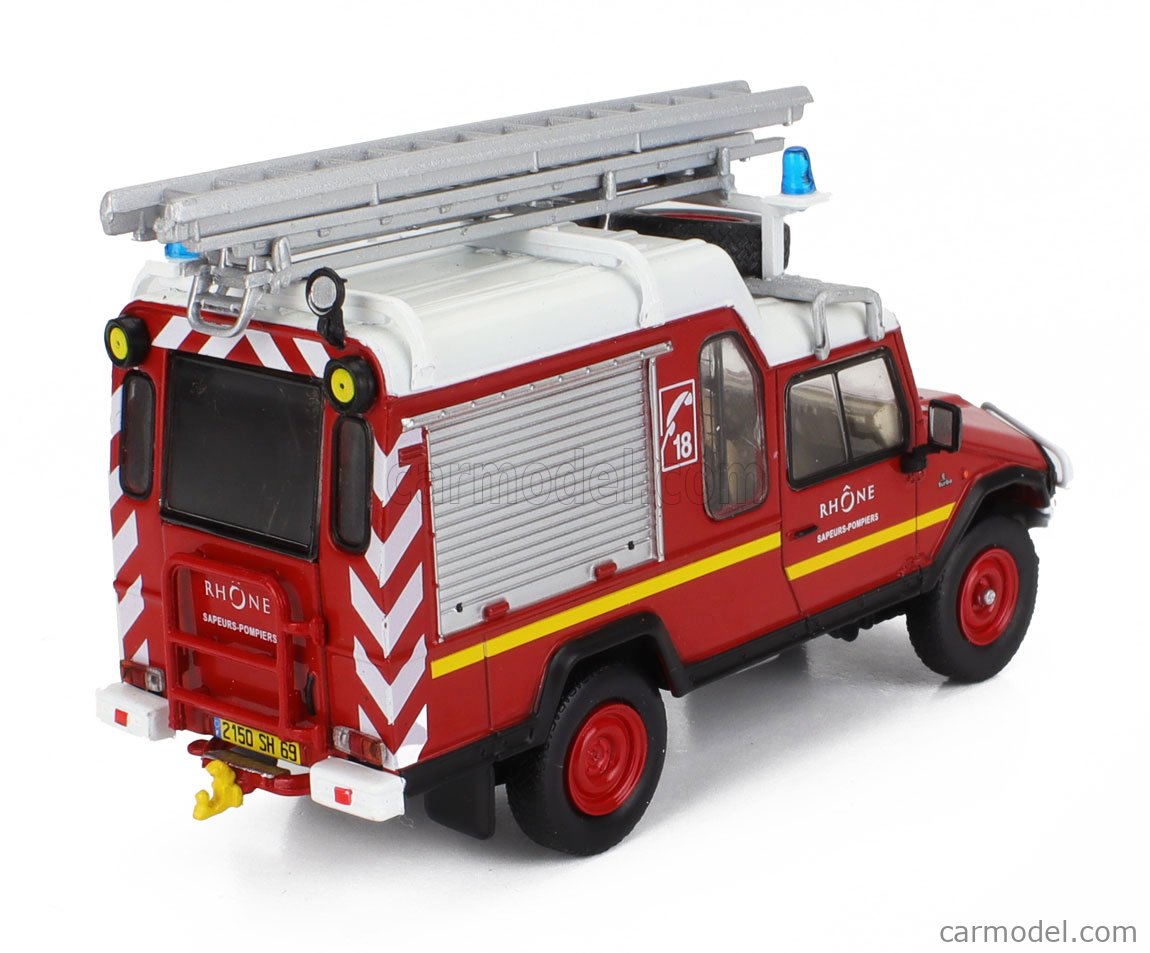 EDICOLA G113Z047 Scale 1/43 | UMM ALTER 4x4 FIRE ENGINE RHONE 1989 RED ...