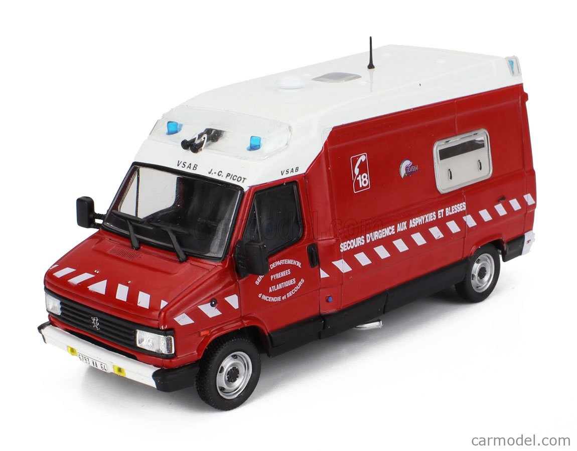 EDICOLA G113Z040 Scale 1/43 | PEUGEOT J5 MAXUM VAN FIRE ENGINE SECOURS ...