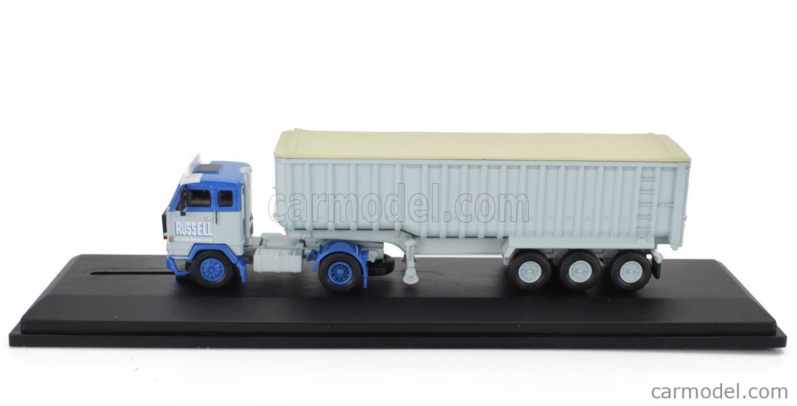 OXFORD-MODELS OXFF88001 Scale 1/76 | VOLVO F88 TRUCK RUSSELL TRANSPORTS 1969 GREY BLUE
