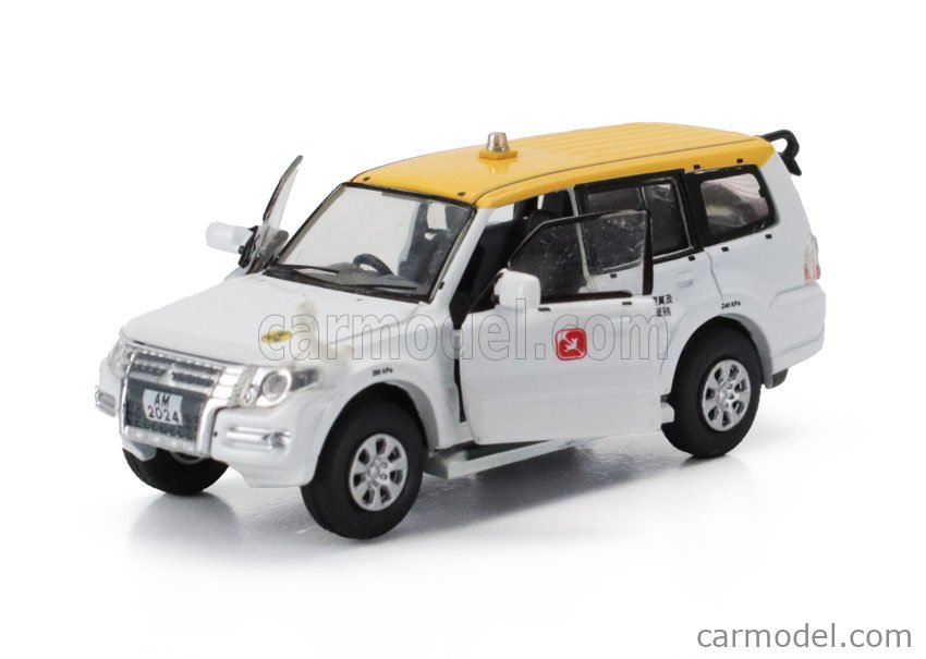 TINY TOYS ATC65026 Scale 1/64 | MITSUBISHI PAJERO EMSD 2015 WHITE YELLOW