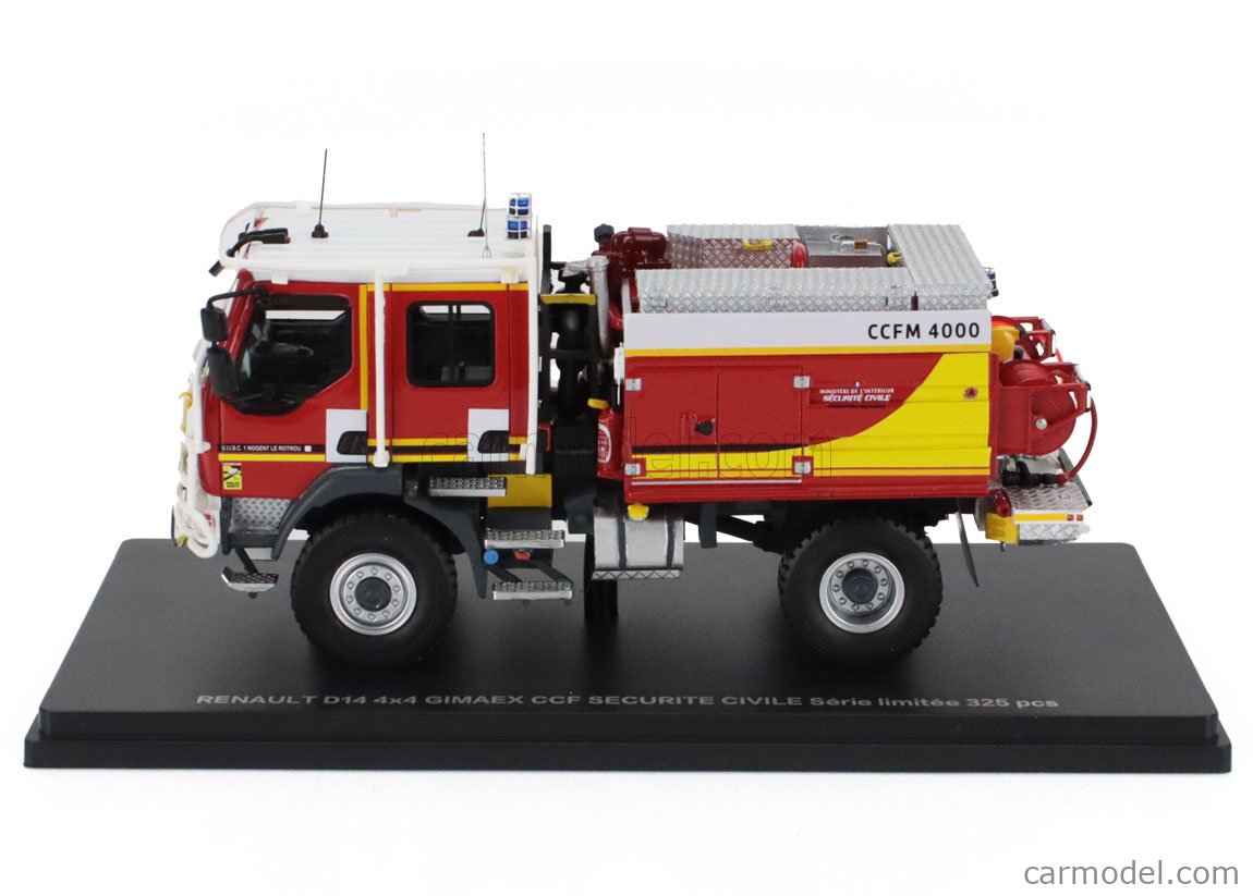 ALERTE ALERTE0155 Scale 1/43 | RENAULT D14 4x4 TANKER TRUCK GIMAEX CCFM 4000 SAPEURS POMPIERS ...