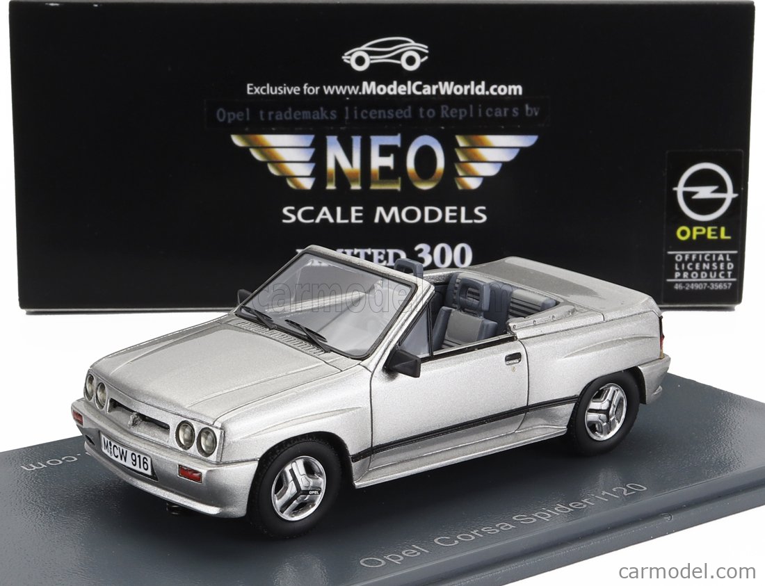 NEO SCALE MODELS NEO45916 Scale 1/43 | OPEL CORSA i120 SPIDER CABRIOLET ...