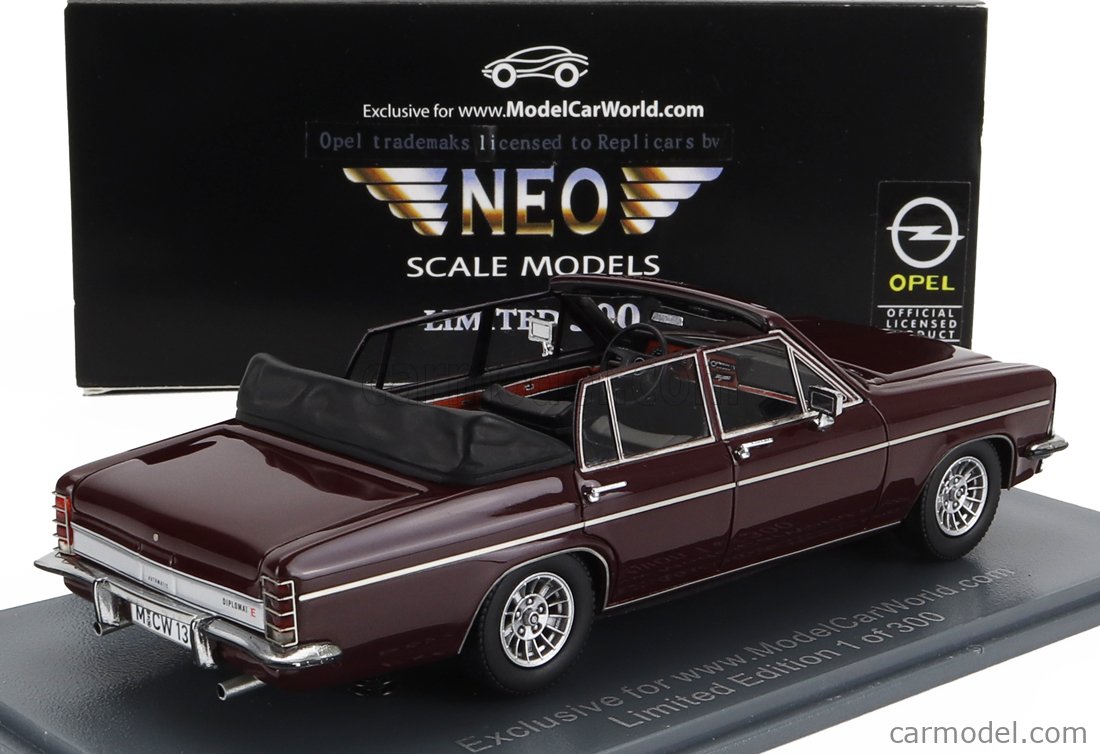 NEO SCALE MODELS NEO46136 Scale 1/43 | OPEL DIPLOMAT FISSORE CABRIOLET ...