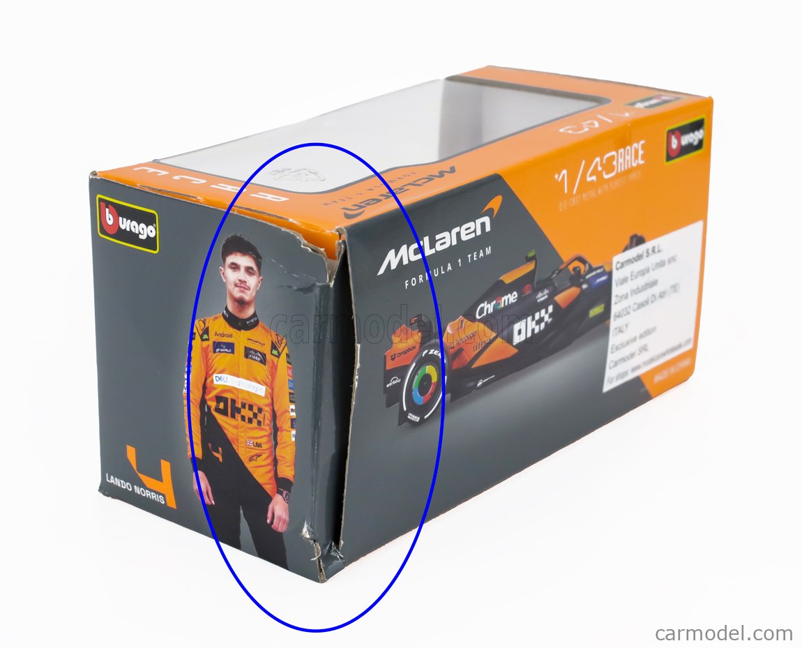 BURAGO 190026 Scale 1/43 | McLAREN DAMAGE CARD BOX - F1 MCL38 TEAM ...