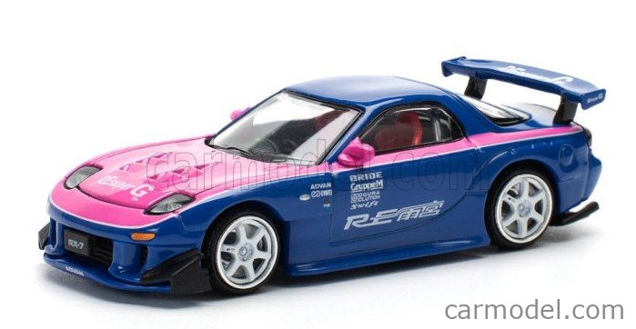 POP-RACE-LIMITED PR640240 Scale 1/64 | MAZDA RX-7 RE-AMEMIYA 2006 BLUE PINK