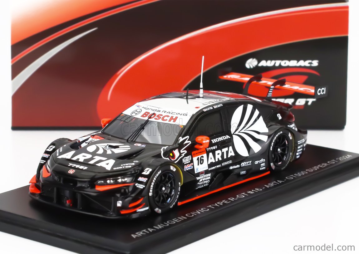 SPARK-MODEL SGT154 Echelle 1/43 | HONDA CIVIC TYPE-R GT TEAM ARTA RACING N 16 GT500 SUPER GT ...