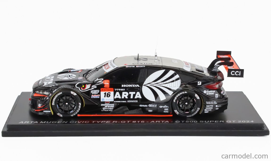 SPARK-MODEL SGT154 Masstab: 1/43 | HONDA CIVIC TYPE-R GT TEAM ARTA RACING N 16 GT500 CLASS SUPER ...