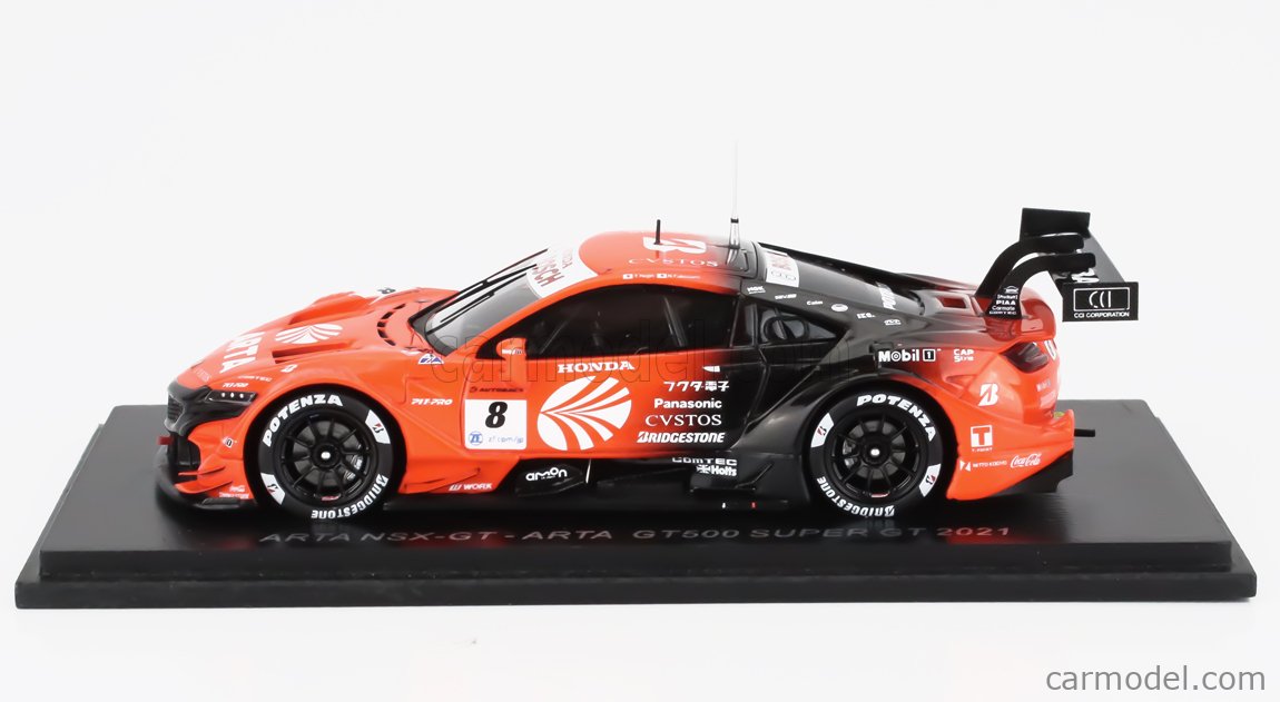 SPARK-MODEL SGT122 Scale 1/43 | HONDA NSX GT TEAM ARTA RACING N 8 GT500 ...