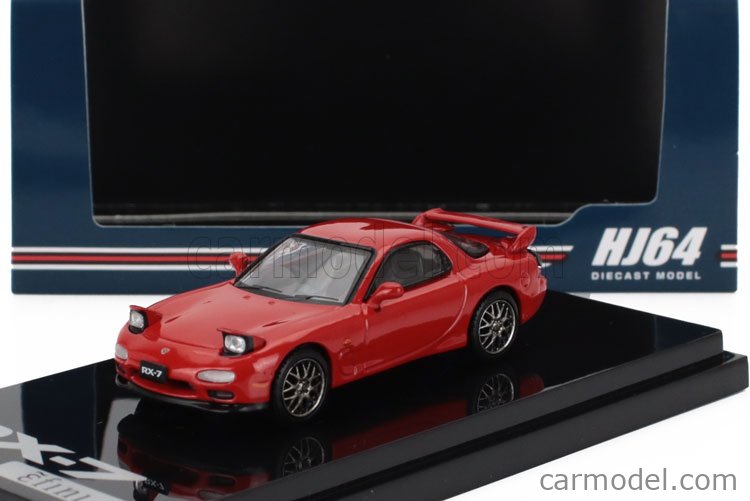 IGNITION-MODEL HJ644007CR Scala 1/64 | MAZDA EFINI RX-7 (FD3S) TYPE RS CUSTOM COUPE 2002 RED