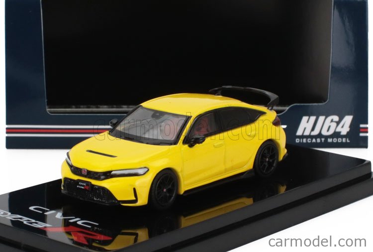 IGNITION-MODEL HJ641063Y Scale 1/64 | HONDA CIVIC TYPE-R (FL5) 2020 YELLOW