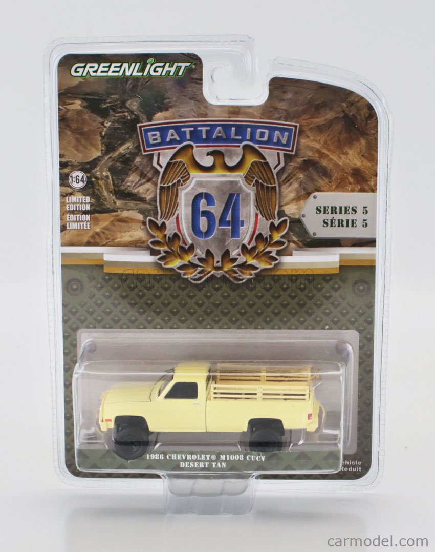 GREENLIGHT 61050F Scale 1/64 | CHEVROLET M1008 PICK-UP OPEN CUCV DESERT ...