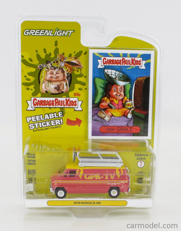 GREENLIGHT 54110D Scale 1/64 | DODGE B-100 VAN GPK-TV 1976 - GARBAGE ...