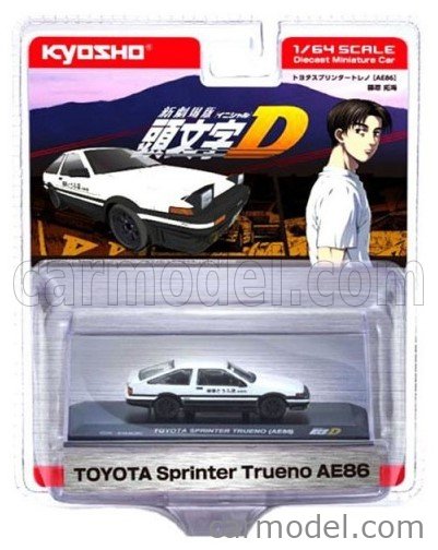 KYOSHO 07057A1B Scala 1/64 | TOYOTA SPRINTER TRUENO (AE86) INITIAL D 1995 WHITE BLACK
