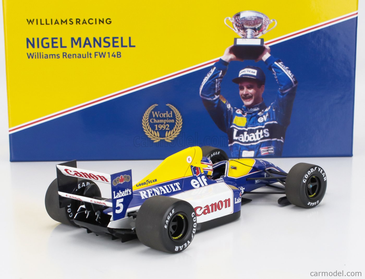 MINICHAMPS 113920005 Scale 1/18 | WILLIAMS F1 FW14B RENAULT N 5 WORLD CHAMPION SEASON 1992 NIGEL ...