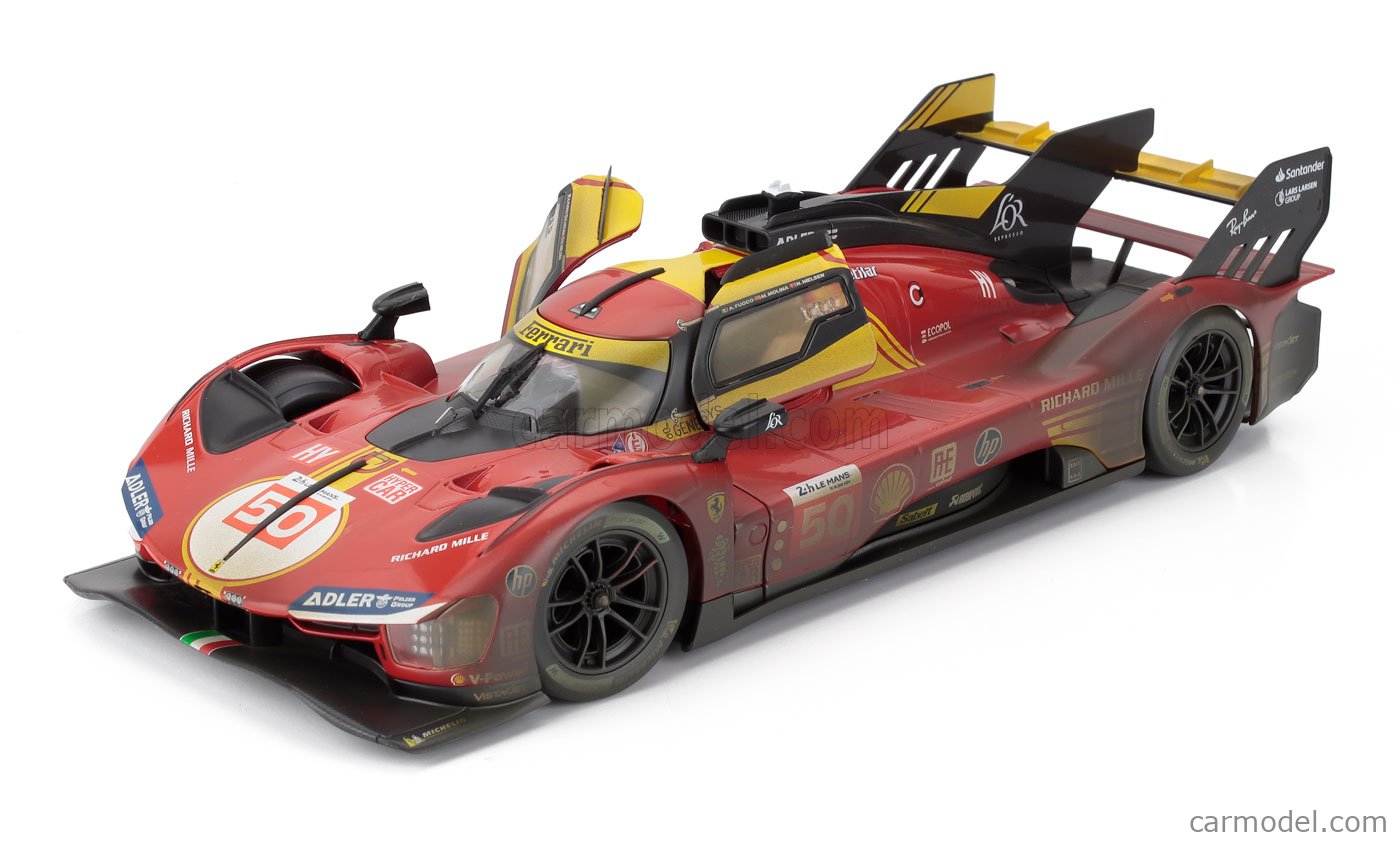 BURAGO 18-16303D Scale 1/18 | FERRARI 499P 3.0L TURBO V6 TEAM FERRARI ...