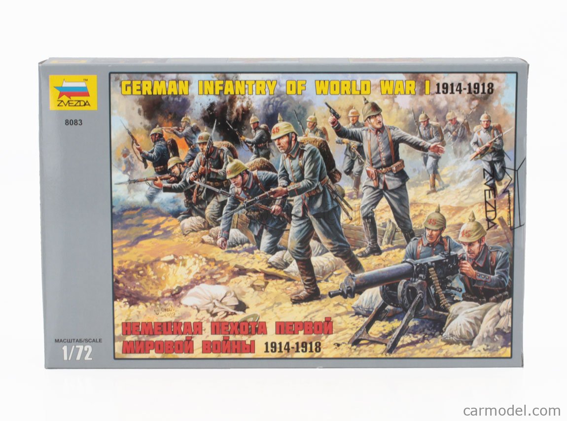 ZVEZDA 8083 Scale 1/72 | FIGURES SOLDIER GERMAN INFANTRY OF WORLD WAR I