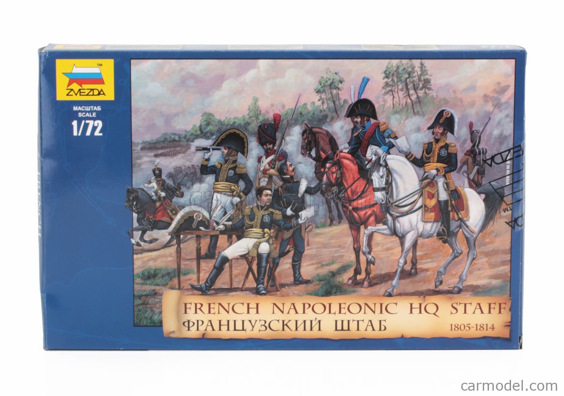 ZVEZDA 8080 Scale 1/72 | FIGURES FRENCH NAPOLEONIC HQ STAFF
