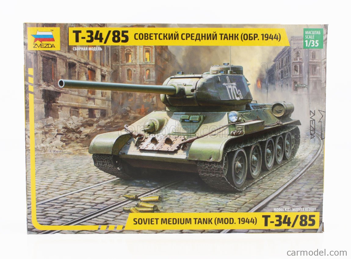 ZVEZDA 3687 Scale 1/35 | TANK T34/85 SOVIET MEDIUM MILITARY