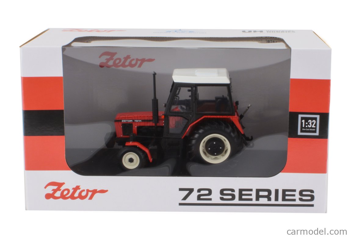 UNIVERSAL HOBBIES UH6717 Scale 1/32 | ZETOR 7211 2WD TRACTOR 1961 RED WHITE