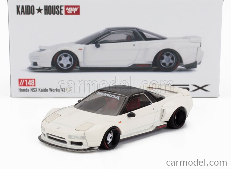MINI-GT KHMG148 Scale 1/64 | HONDA NSX KAIDO WORKS V2 COUPE 2002 WHITE