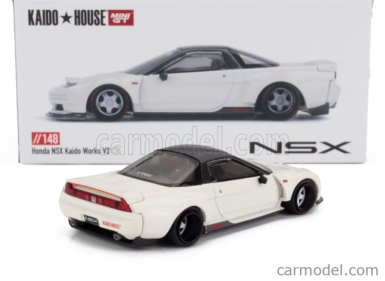 MINI-GT KHMG148 Scale 1/64 | HONDA NSX KAIDO WORKS V2 COUPE 2002 WHITE