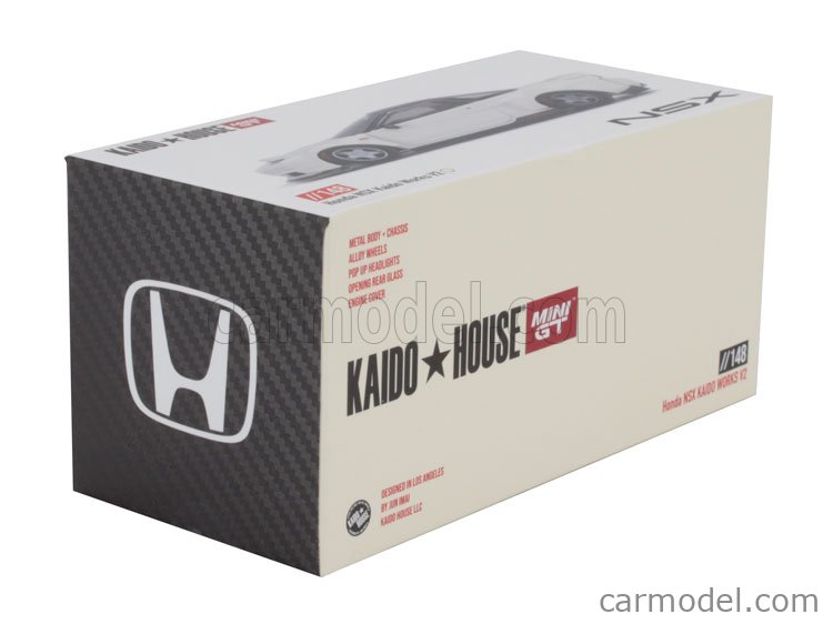 MINI-GT KHMG148 Scale 1/64 | HONDA NSX KAIDO WORKS V2 COUPE 2002 WHITE