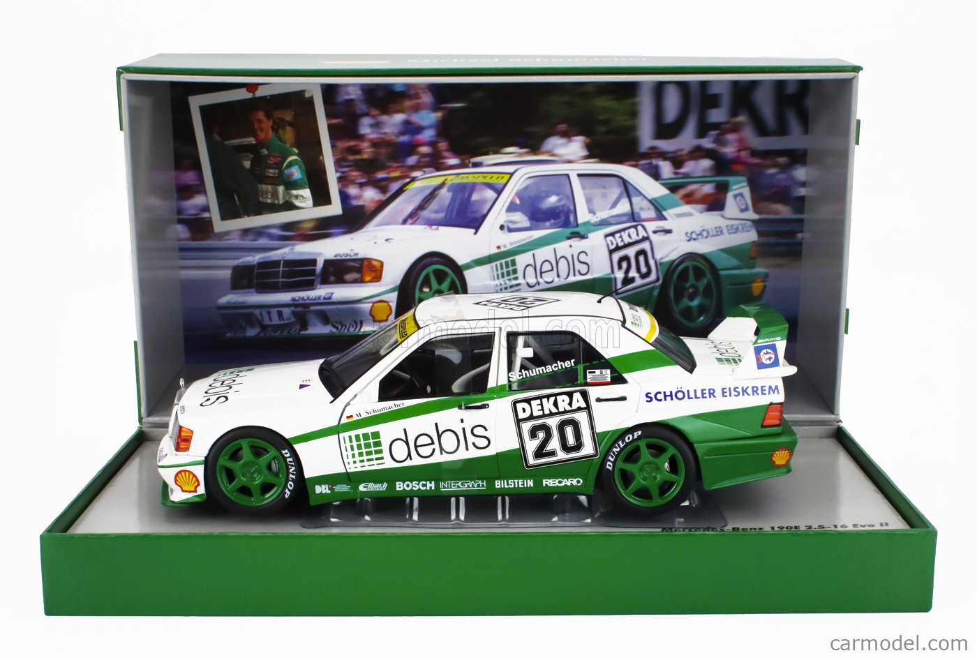 WERK83 191015 Scala 1/18 | MERCEDES BENZ DAMAGE CARD BOX - 190E EVO2 ...