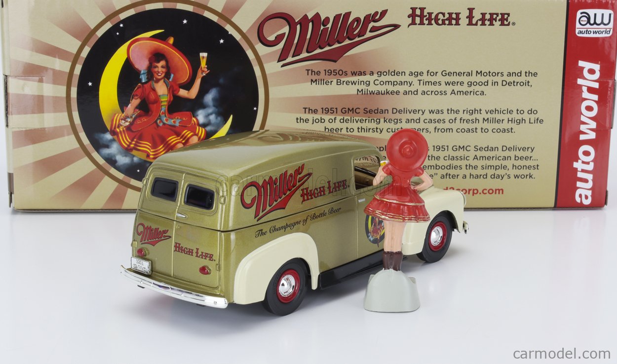 AUTOWORLD AW24016 Scale 1/24 | GMC DELIVERY TRUCK WITH MILLER FIGURE ...