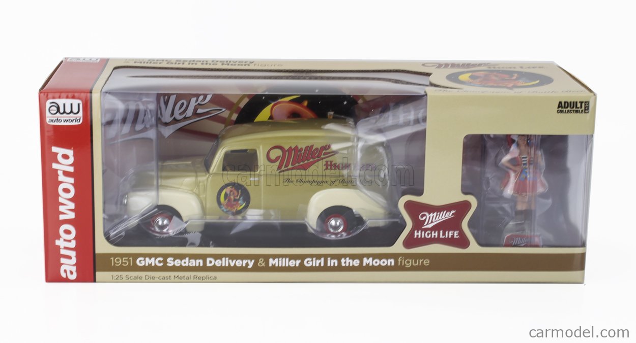 AUTOWORLD AW24016 Scale 1/24 | GMC DELIVERY TRUCK WITH MILLER FIGURE ...
