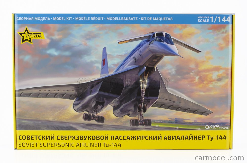 ZVEZDA 7045 Escala 1/144 | TUPOLEV TU-144 SOVIET SUPERSONIC MILITARY ...