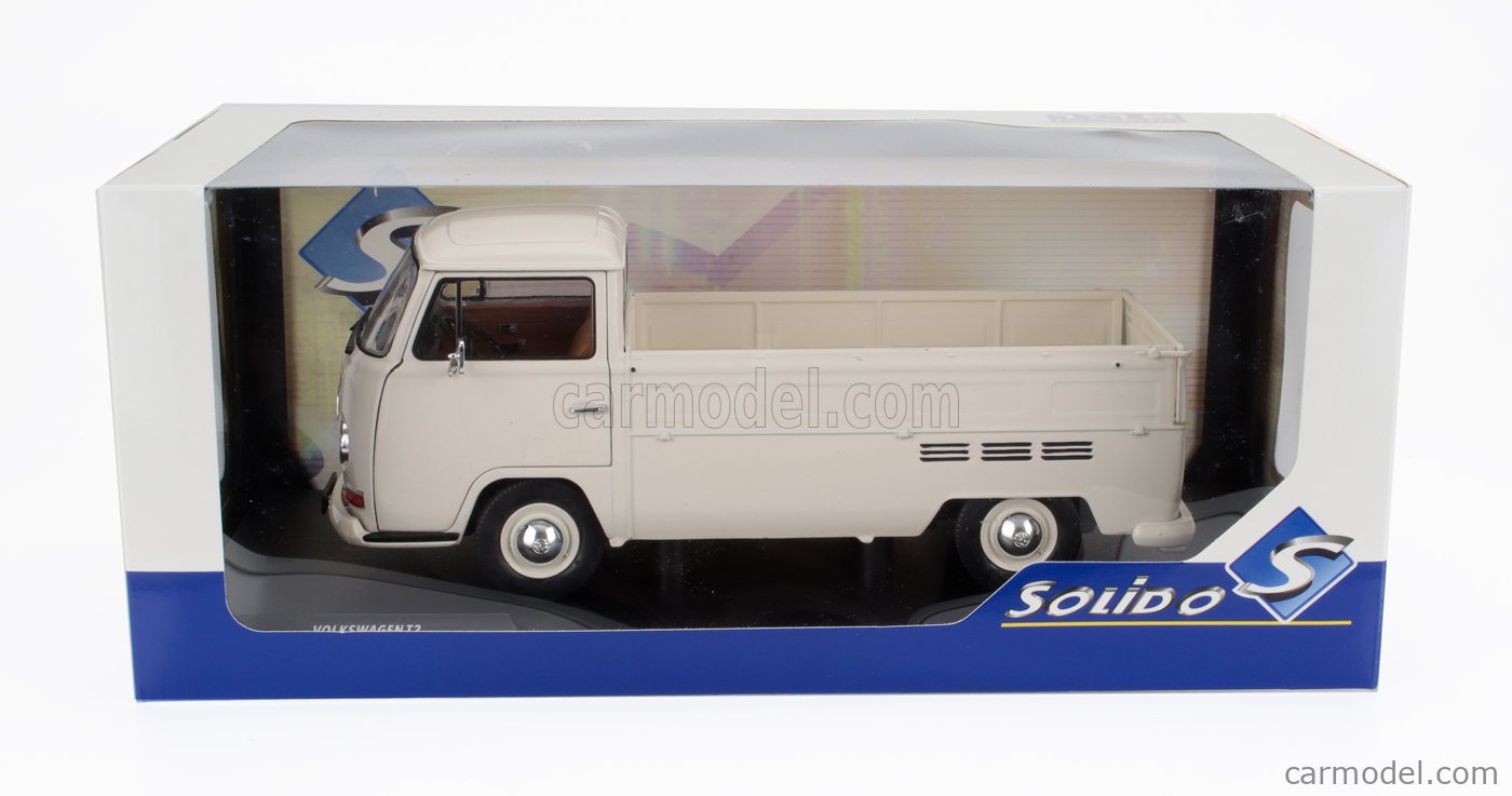 SOLIDO 1809404 Scale 1/18 | VOLKSWAGEN T2 PICK-UP 1968 WHITE