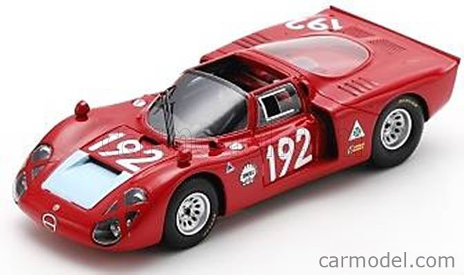 SPARK-MODEL Si034 Scale 1/43 | ALFA ROMEO T33.2 TEAM AUTODELTA N 192 3rd TARGA FLORIO 1968 ...
