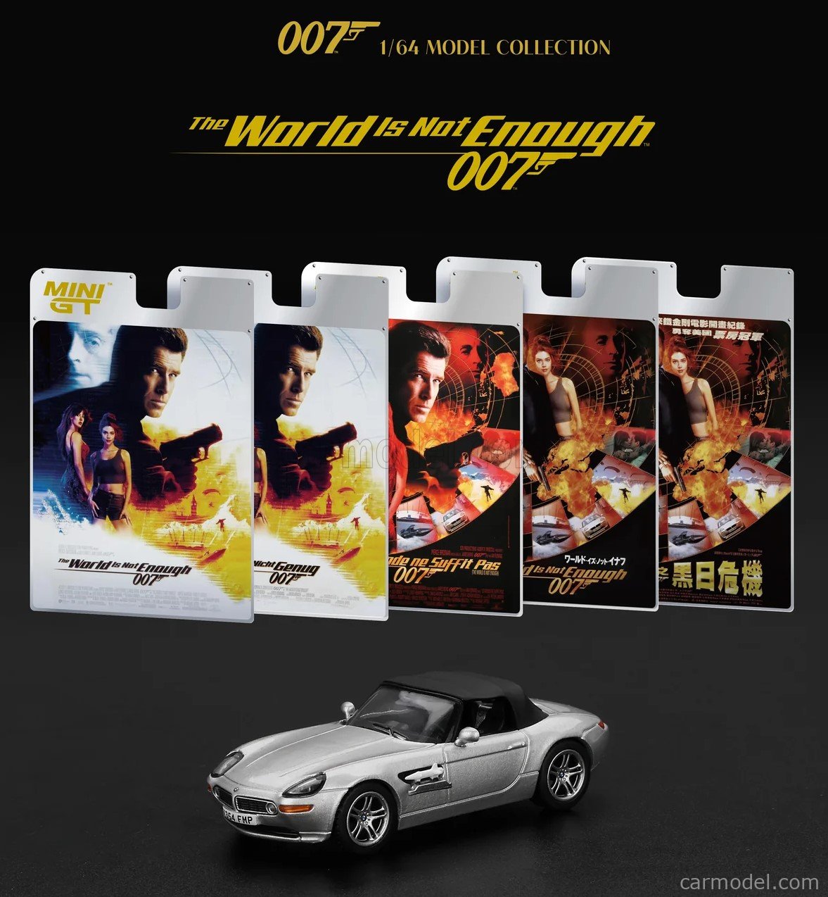 MINI-GT MGT00906-007G Scale 1/64 | BMW Z8 SPIDER 1999 - 007 JAMES BOND - THE WORLD IS NOT ENOUGH ...