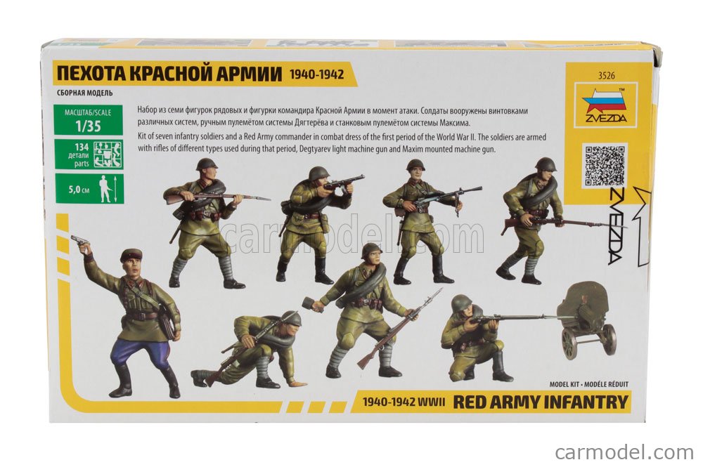 ZVEZDA 3526 Scale 1/35 | FIGURES RED ARMY INFANTRY WWII 1940-1942 ...