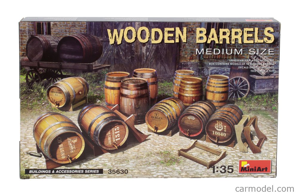 MINIART 35630 Scale 1/35 | ACCESSORIES WOODEN BARRELS