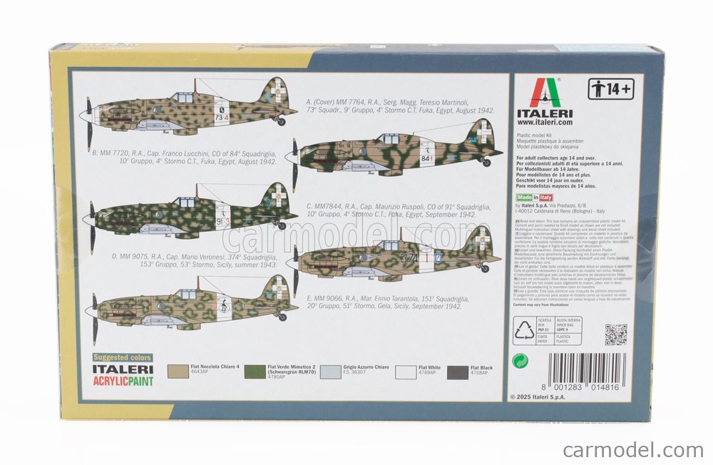 ITALERI IT1481 Scala 1/72 | MACCHI MC.202 FOLGORE WWII - ITALIAN ARMY ...