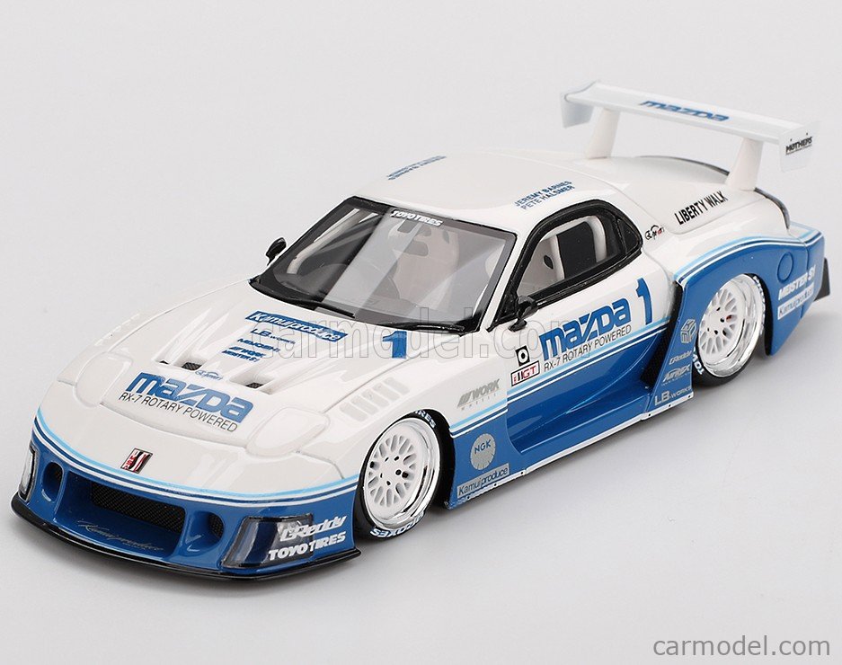 TRUESCALE TSMV0027 Scale 1/43 | MAZDA RX-7 (FD3S) N 1 LB SUPER SILHOUETTE IMSA 2024 WHITE BLUE