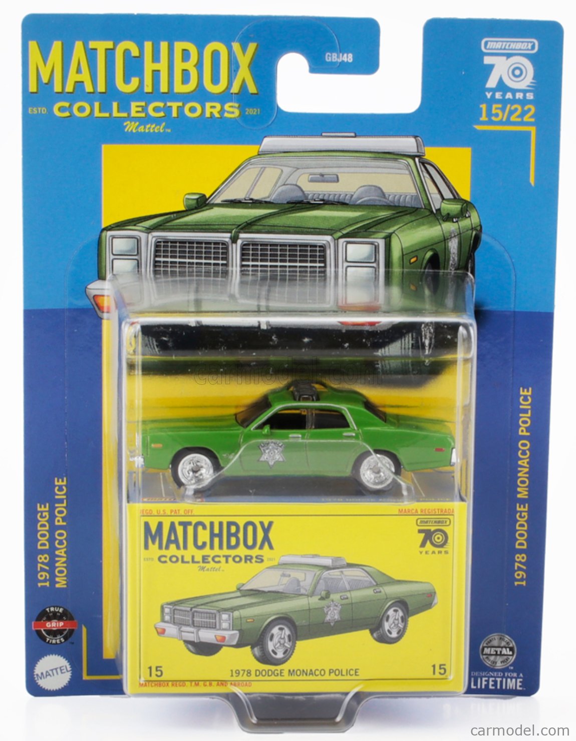 MATTEL HOT WHEELS HLJ62-LA10 Escala 1/64 | DODGE MONACO POLICE ...