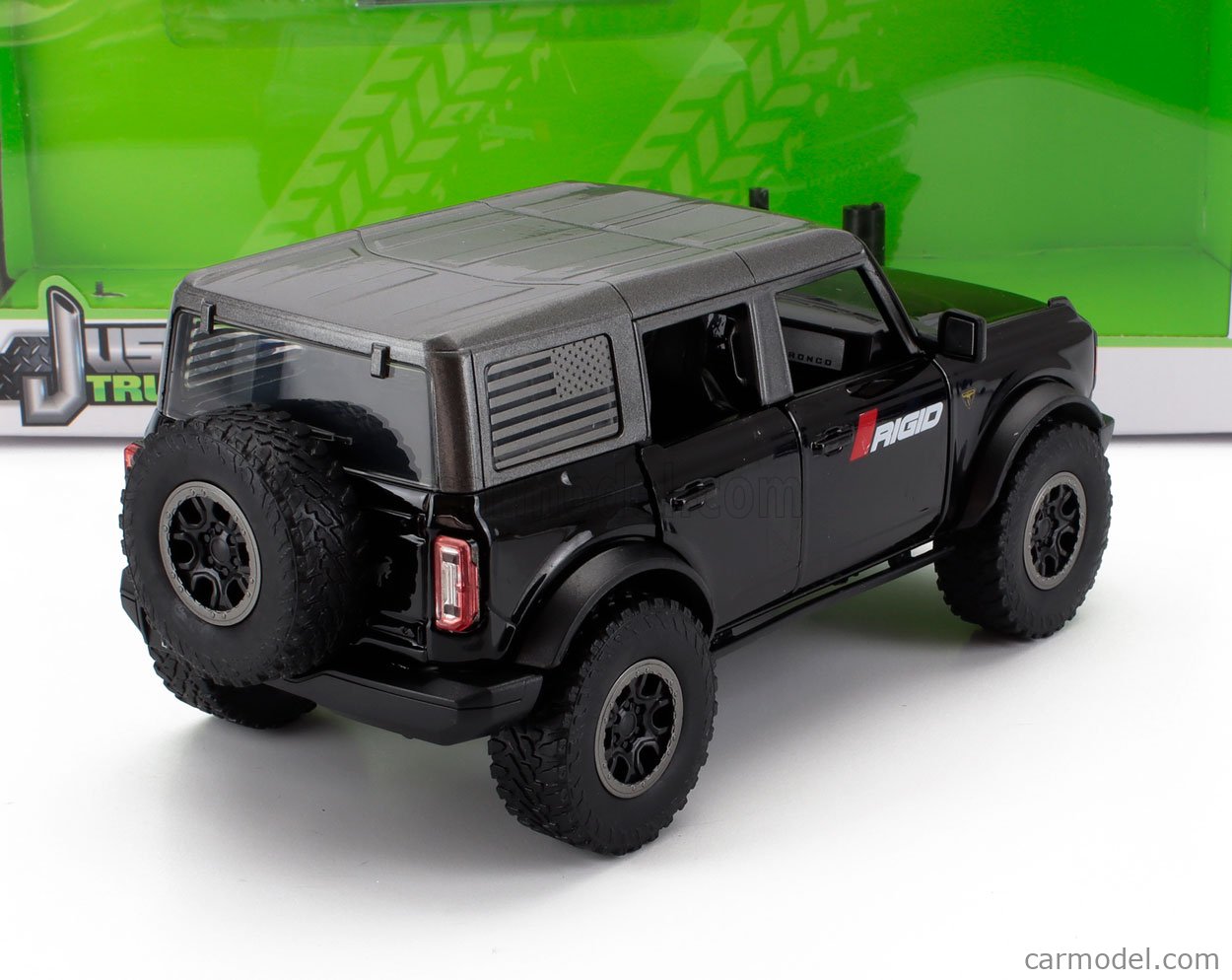 JADA 34185 Scale 1/24 | FORD USA BRONCO 2021 WITH SET 4X TIRES BLACK GREY