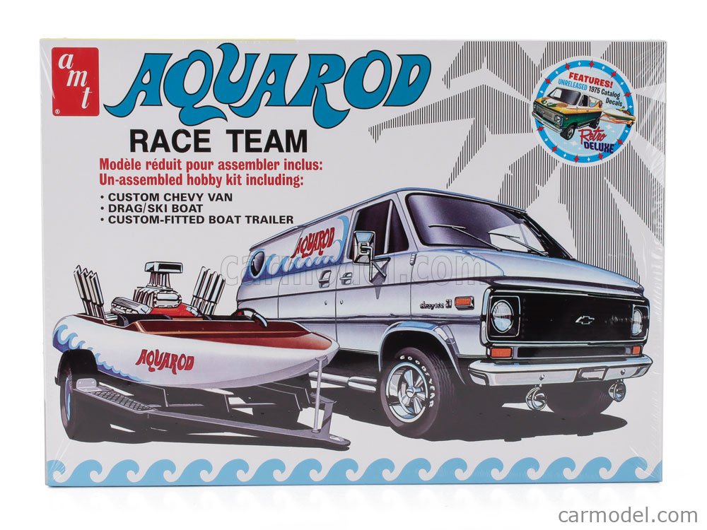 AMT-KIT AMTS1338/06 Scale 1/25 | CHEVROLET G-SERIES VAN WITH TRAILER ...