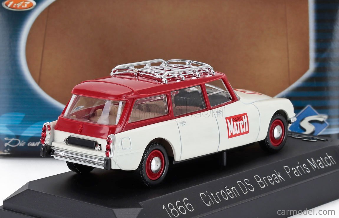 SOLIDO 1866 Escala 1/43 | CITROEN DS21 BREAK 1972 PARIS MATCH WHITE RED