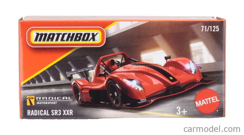 MATTEL HOT WHEELS DNK70-975G-JBV55 Scale 1/64 | RADICAL SR3 XXR 2022 RED