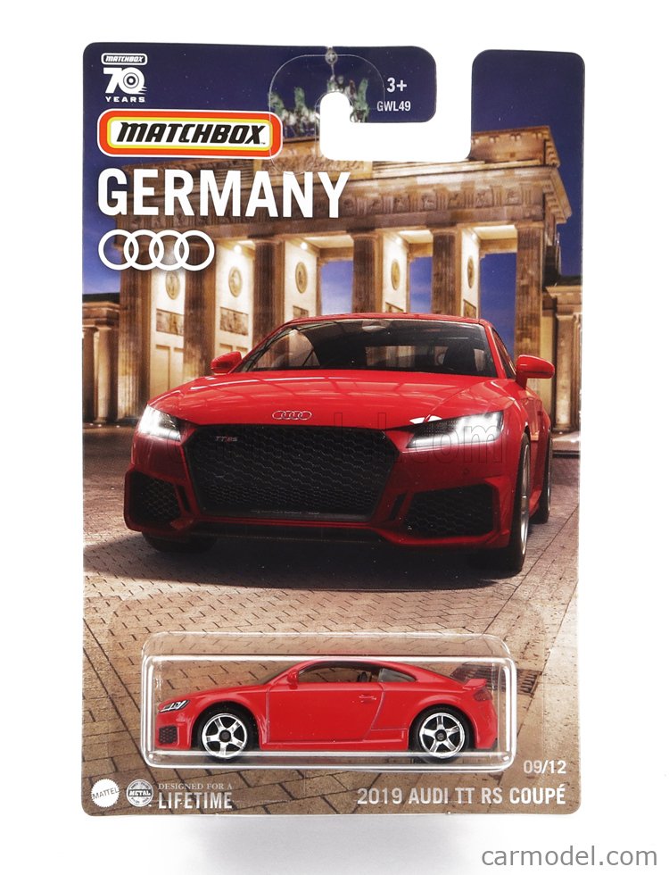 MATTEL HOT WHEELS GWL49-979E-HPC64 Scala 1/64 | AUDI TT RS COUPE 2019 RED