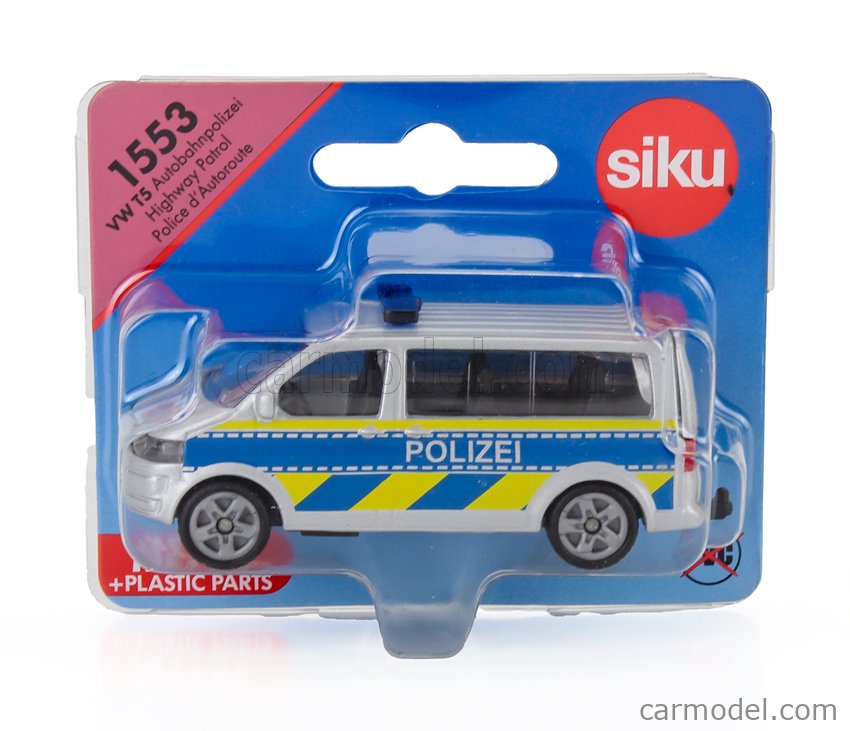 SIKU 1553 Masstab: 1/87 | VOLKSWAGEN T5 MINIBUS POLIZEI POLICE 2008 ...