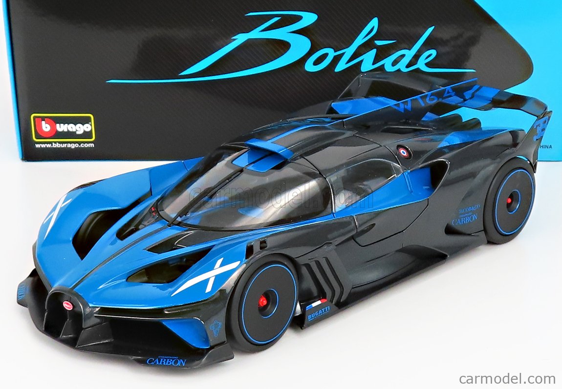 BURAGO 193467 Scale 1/18 | BUGATTI DAMAGE CARD BOX - BOLIDE W16 8.0 FOUR-TURBO 1850hp 500km/h ...