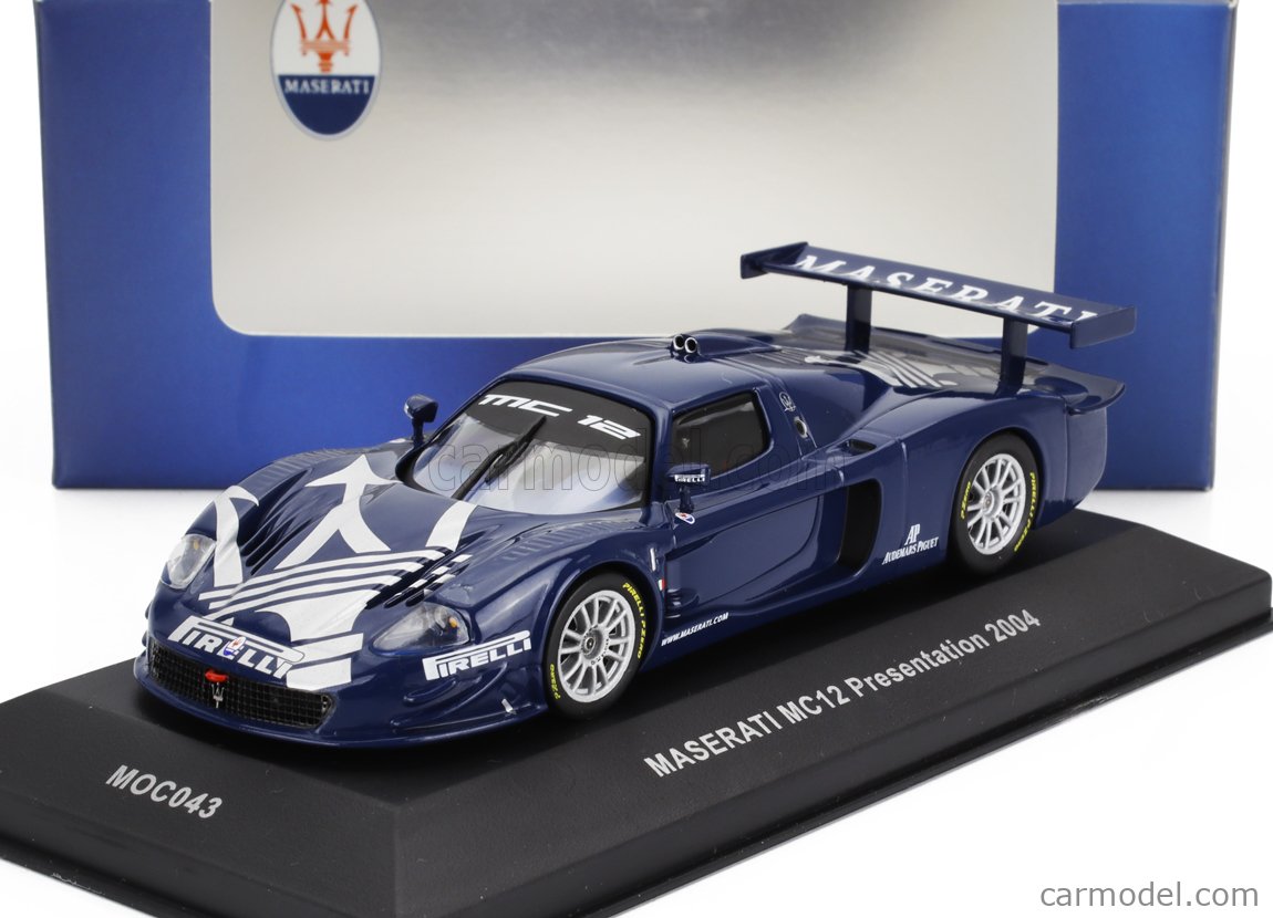IXO-MODELS MOC043 Scale 1/43 | MASERATI MC12 PRESENTATION 2004 BLUE SILVER