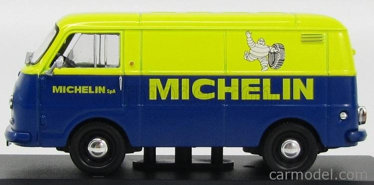 EDICOLA ACVPE011 Scale 1/43 | FIAT 1100T VAN MICHELIN 1962 YELLOW BLUE