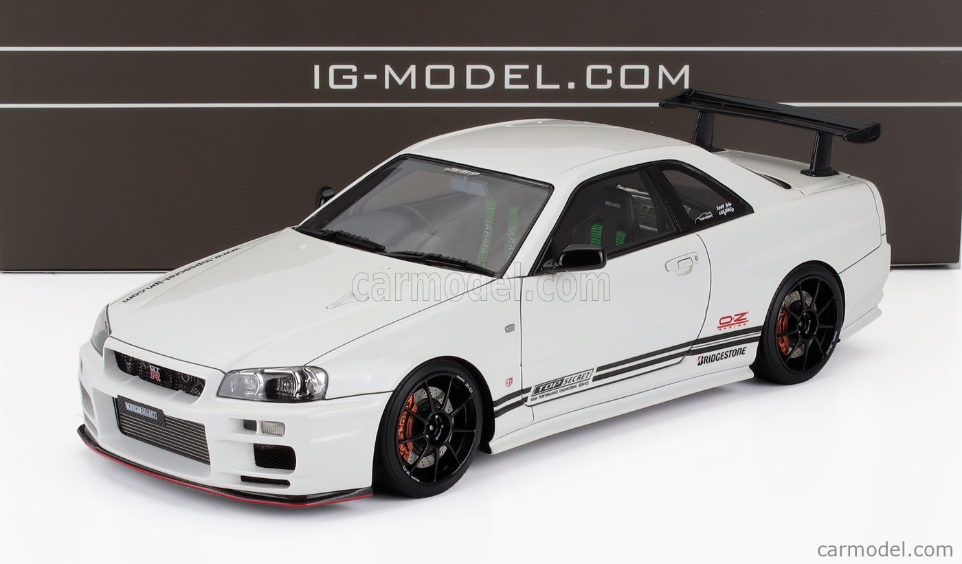 IGNITION-MODEL IG3642 Escala 1/18 | NISSAN SKYLINE 34GT-R (BNR34) TOP SECRET 2019 WHITE