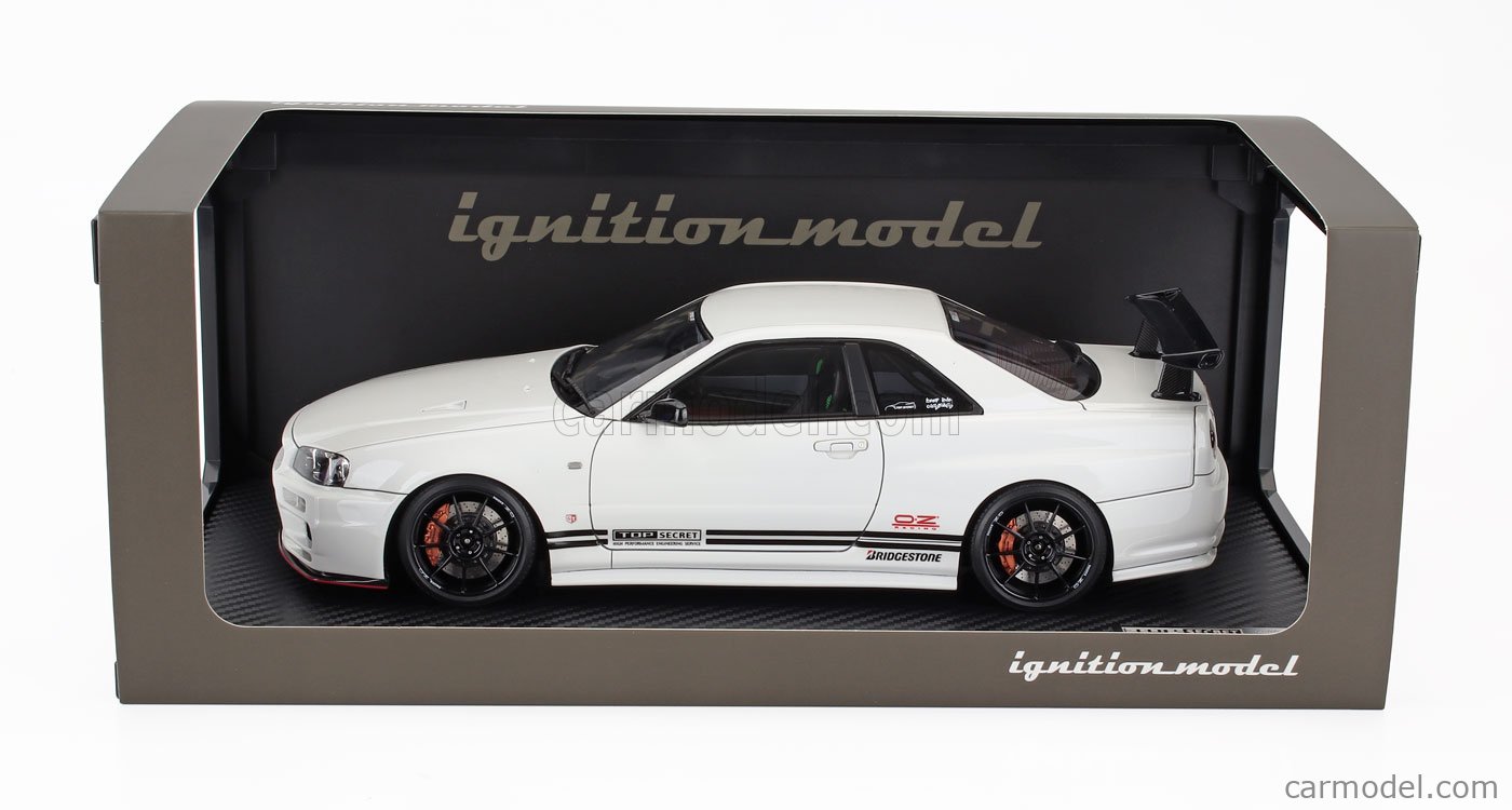 IGNITION-MODEL IG3642 Scale 1/18 | NISSAN SKYLINE 34GT-R (BNR34) TOP SECRET 2019 WHITE